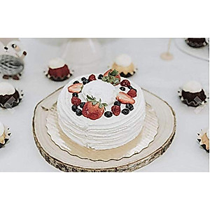 KARAVELLA (10) Pack 12-13 inches X Large Wood Slices for Centerpieces - Wood Centerpieces for Tables, Rustic Wedding Centerpiece, Natural Wood Slabs, Thin Slices