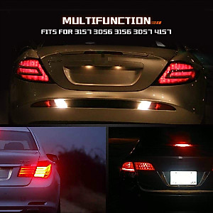 SEALIGHT 3157 LED Bulbs, 3157 LED Reverse Lights, 3157 LED Backup Reverse Lights 6000K 3000Lumens Super Bright, LED Brake Lights Tail Lights, Turn Signal LED - 3056 3156 3057 3157 LED Bulb, Pack of 2