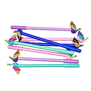 Maydahui 12PCS Peacock Shaped Rollerball Pens Cute Cartoon Animal Pen Black Gel Ink Smooth Writing for Girls Women Valentine's Day
