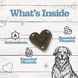 Dr. Pol Chewable Dog Multivitamin - Dog & Puppy Vitamins - Complete Dog Supplements & Vitamins for Pet Health - Heart-Shaped Vitamins for Dogs 60 ct Brown