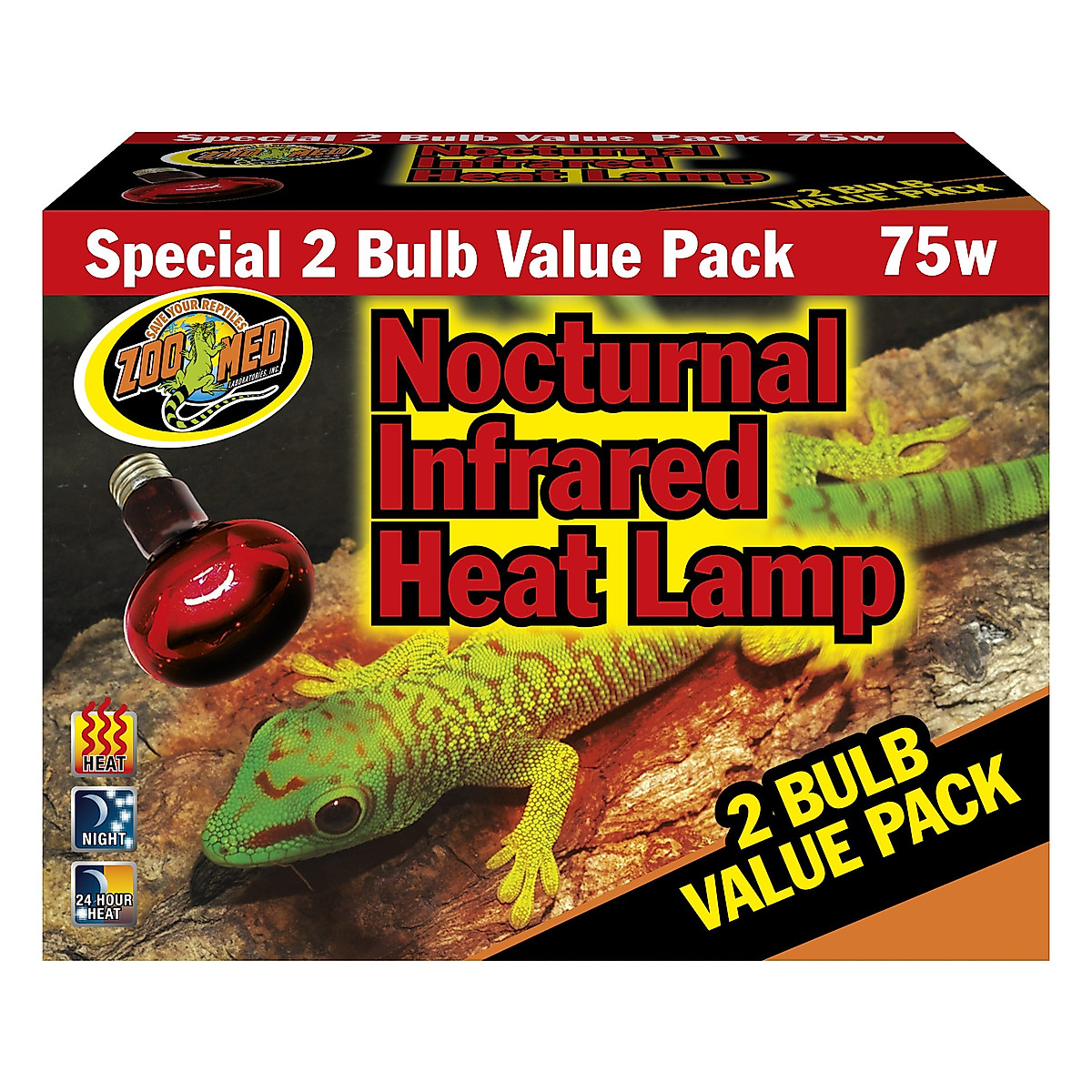 ZooMed Nocturnal Infared Heat Lamp 75w by ZooMed