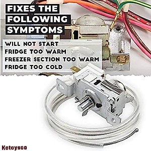 2198202 Refrigerator Cold Control Thermostat by Kotoysoo - Replacing with Whirlpool and Kenmore Refrigerators – Replaces Part Numbers: 2161284, 2198201, PS11739232, AP6006166, WP2198202