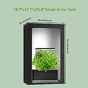 Reetsing Small Grow Tent for Aerogarden,Hydroponics Growing System Indoor Grow Tent,18.9"x13.7"x20.8"High Reflective Mylar for Hydroponics Indoor Plant