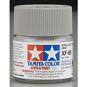 Tamiya Flat Acrylic Paint Mini 10ml Royal Light Grey XF80