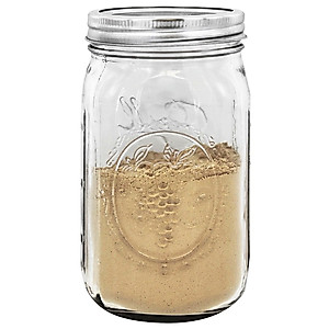 Ball Wide Mouth Quart 32-Ounces Glass Mason Jar with Lid and Band