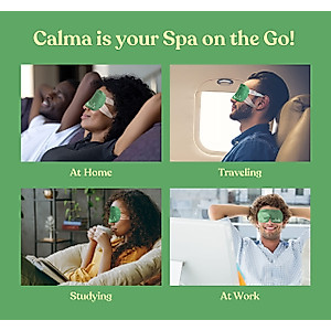 16 Pack Calma Heated Eye Mask - Hot Compress For Eye Fatigue - Helps Relief Dry Eyes, Blue Light Strain, Headaches and Dark Circles (Unscented)