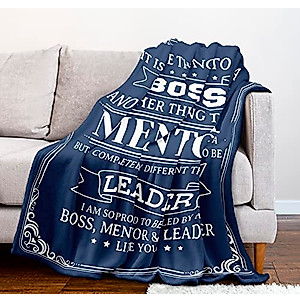 Best Boss Gifts for Men/Women - Boss Lady Gifts - Mentor Gifts - Boss Day Gifts - Gift for Female/Male boss - Boss Christmas/Birthday Gifts Ideas - Boss/Leader Appreciation Gift Blanket 50" x 60"