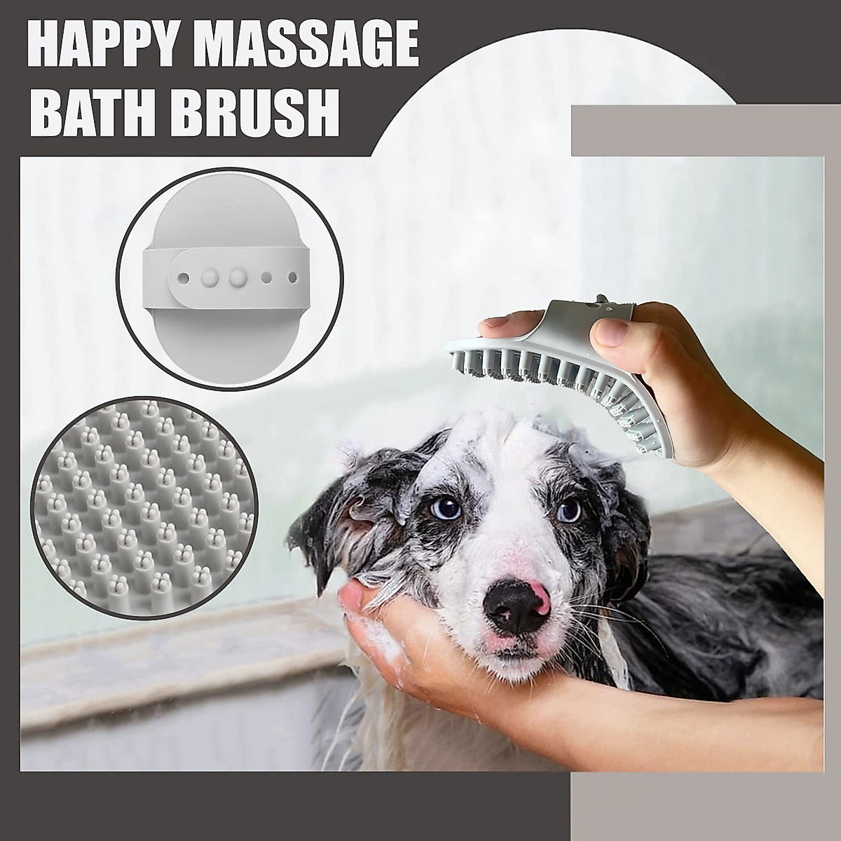 5PCS Grooming Kit for Dog,Puppy- Deshedding & Slicker Brush for Short-Haired Pets, Flea Comb and Grooming Comb Set Grey