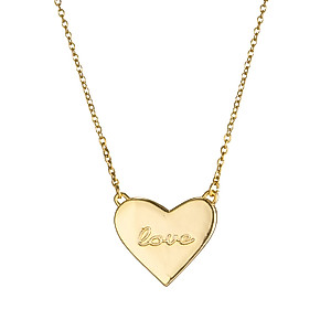 JQWL Druzy Quartz Heart Pendant Necklace for Women 18K Gold Plated Pendant Gift for her (1)