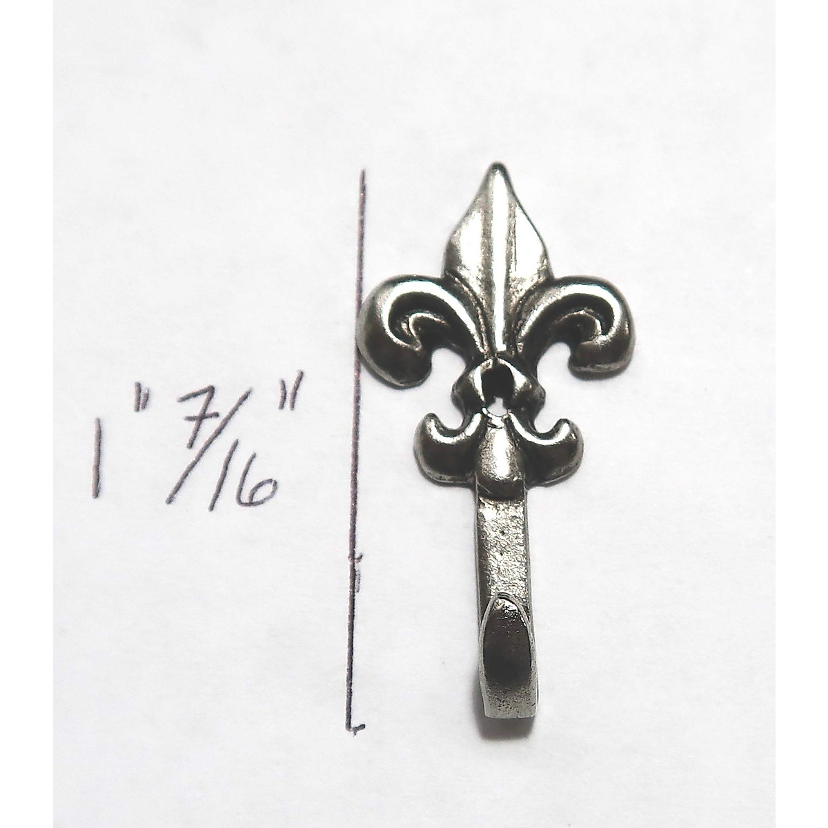 Fleur De Lis Magnet Decorative Hooks, 3 pc Set, Silver