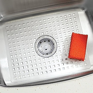 InterDesign 12.5 in. W x 16 in. L Clear Sink Mat