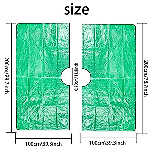 Landscape Tarp for Trimming with 12 inch Hole -Garden Tree Pruning Waterproof Tarp,Four Corners Has Corner Buckles Can Stand Up Fasten Around Trees and Shrubs