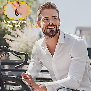 ONESING 18 Pairs Mens Earrings Black Earrings for Men Stainless Steel Earrings Piercing Jewelry Stud Hoop Punk Earrings Set