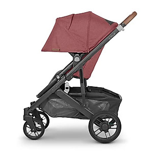 Cruz V2 Stroller - Lucy (Rosewood mélange/Carbon/Saddle Leather) + Bassinet - Lucy (Rosewood mélange/Carbon)