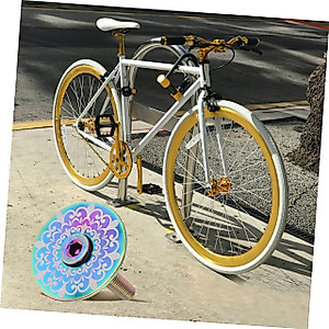 BESPORTBLE 1 Set Stem Cover Bike Fork Cap Headset Bolt Cover Bike Rainbow Cap Mountain Bike Top Cap Bike Stem Top Cap Cycling Top Cap Top Cap Headset Cap Bike Accessories Rope Alloy