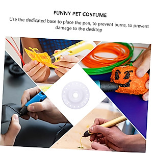 3pcs Pen Base Plastic 3D Pen Holder Printing Brush Base Printing Pen Storage Stand Printing Brush Stand 3D Printing Pen Support Printing Pen Storage Holder Printing Pen Stand