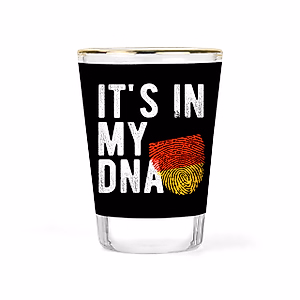 Germany Shot Glass - German Flag Glass - DNA Shot Glass - Germany Glass - German Gift - Germany Flag Shot Glass