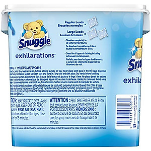 Snuggle Exhilarations In Wash Laundry Scent Booster Pacs, Blue Iris & Ocean Breeze, 56 Count