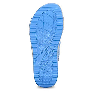 Dansko Kandi Slip-On Adjustable Sandal for Women – Lightweight and Durable, Easy Clean Molded EVA –Natural Arch technology for Added Support Blue 10.5-11 M US