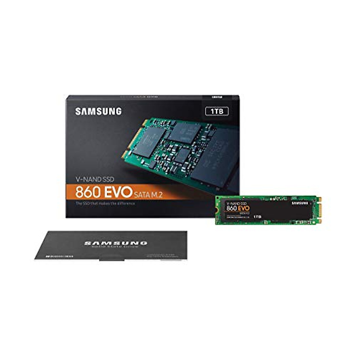 SAMSUNG 860 EVO SSD 1TB - M.2 SATA Internal Solid State Drive with V-NAND Technology (MZ-N6E1T0BW)