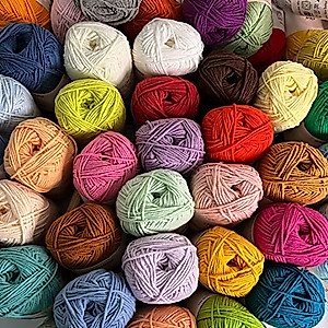 TANLITA 4-Skein Premium Milk Cotton Crochet Yarn 200g (440 Yards), 4-ply Soft Premium Milk Cotton Yarn, 72 Colors Available, Knitting Crochet Milk Cotton Yarn (31-Rusty Red)