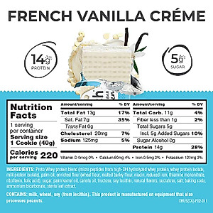Power Crunch Protein Wafer Bars, High Protein Snacks with Delicious Taste, French Vanilla Creme, 1.4 Ounce (12 Count)