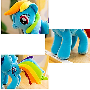 SUEMIA Unicorn Plush Doll Toy Gifts for Game Fans and Kids Birthday Christmas Toys Figures Decoration for Boys Girls (Rainbow Dash, 30cm)