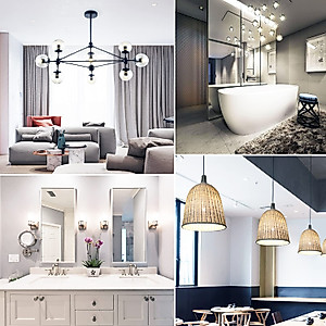 XININSUN G16.5 LED Bulb,E12 40W Candelabra Dimmable Chandelier Light Bulbs 4000K Daylight White Clear 400lm 4W G50 Vintage LED Filament Edison Candle Bulb with Decorative,6Pack