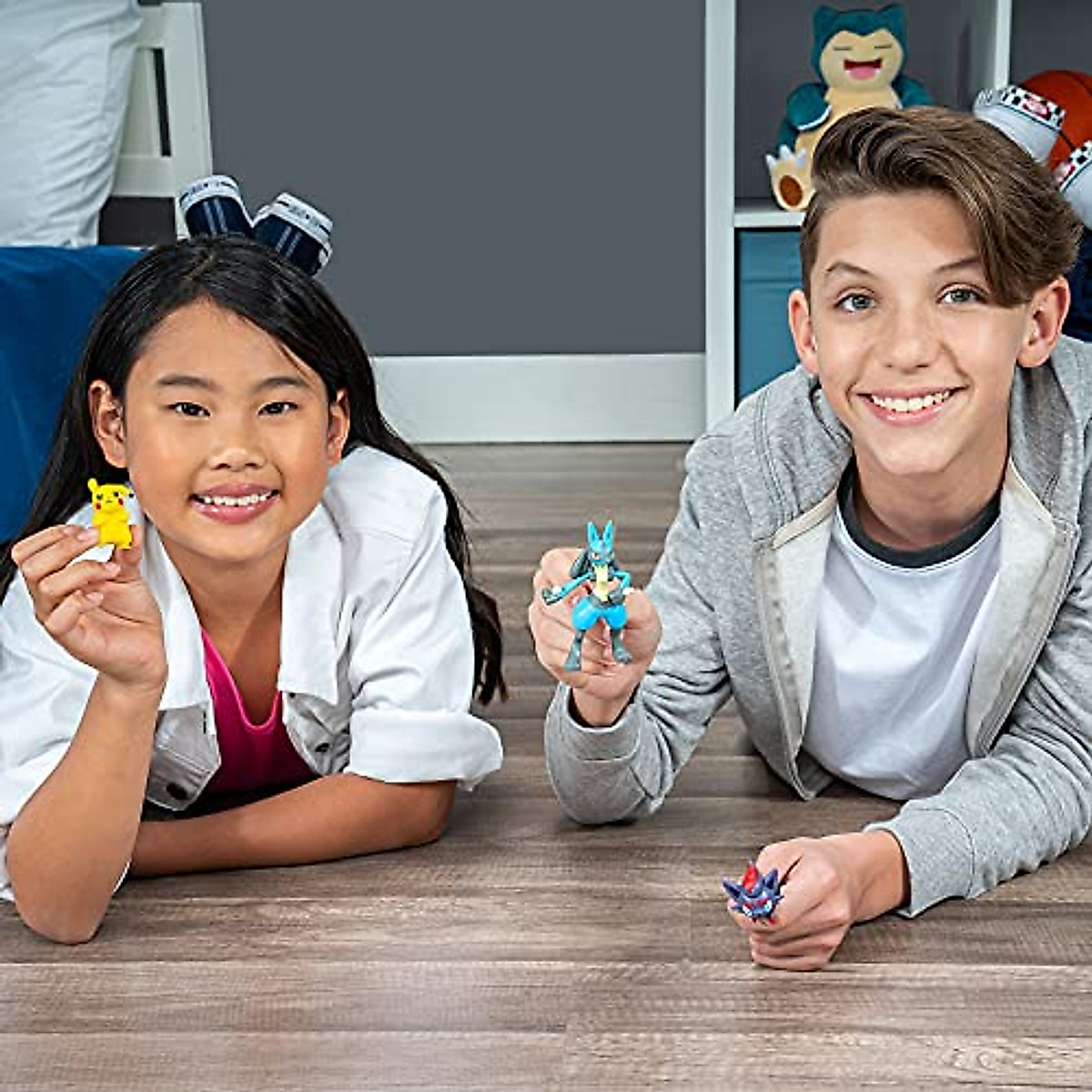 Pokemon Battle Figure Multipack Set - Features 2-Inch Pikachu and Zorua Figures Plus 3-inch Lucario Figure - Perfect for any Trainer