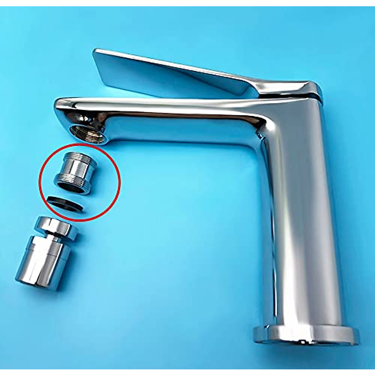 2pcs Brass Faucet Adapter, 22mm Male to 21mm Male NPT Thread, Tap Aerator Connector for Sink Faucet Aerator Water Purifier Adapter Aerator