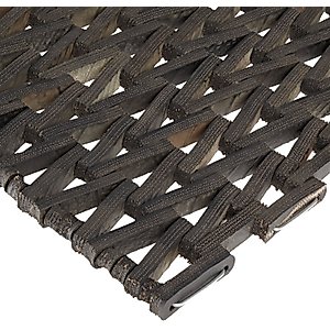 Durable Corporation-108H2436 Durite Recycled Tire-Link Outdoor Entrance Mat, Herringbone Weave, 24" x 36", Black