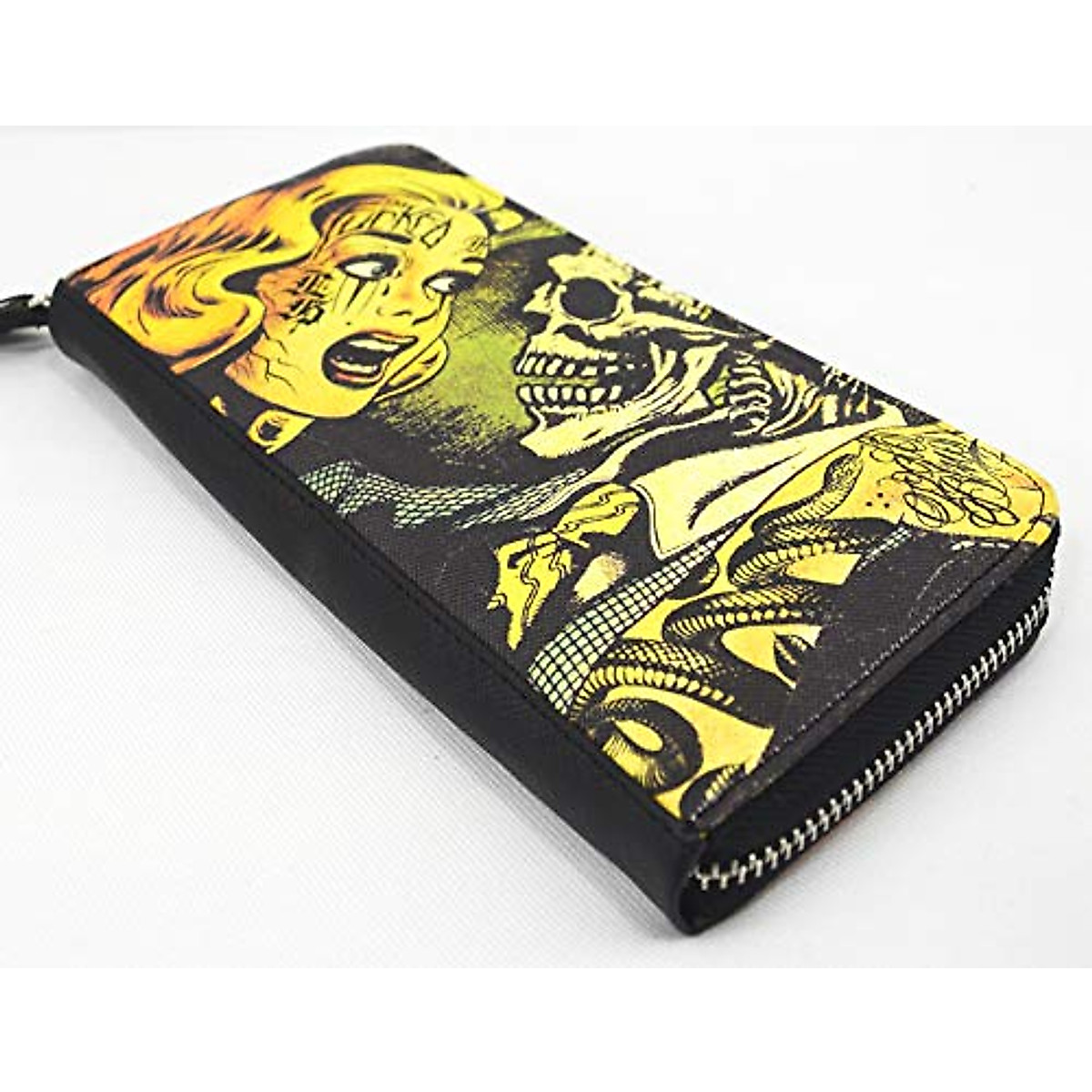Liquorbrand Horror B Movie cartoon zip around clutch Wallet
