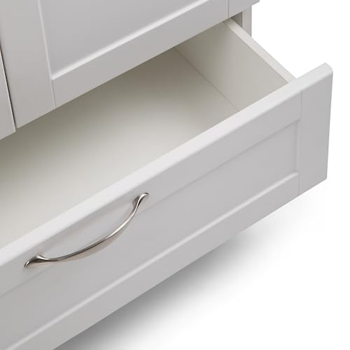 SIMPLIHOME Maile All-in-One Utility Sink & Cabinet, Pure White, 28-inch Laundry Cabinet, Pull-out Faucet, ABS Sink, Storage Drawer for Laundry Room, Mudroom, Garage