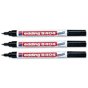 3 x EDDING AEROSPACE MARKER Pen 8404 PERMANENT MARKER GARDEN MARKER Black Ink
