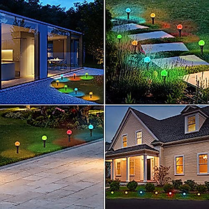 Upgrade Solar Garden Lights,10LEDs Outdoor Pathway Lights Powered DIY Fairy String Outside Waterproof Landscape Stake Decoration for Lawn Yard Walkway Garden
