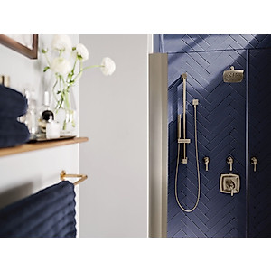 Moen Voss Brushed Nickel 6-Inch Single-Function Rainshower Showerhead with Immersion Technology, S6365BN