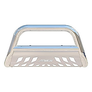 ARIES 35-3012 3-Inch Polished Stainless Steel Bull Bar, No-Drill, Select Ford F-250, F-350, F-450, F-550 Super Duty