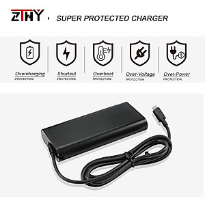 ZTHY 130W USB-C Type-C Laptop Charger Power Supply AC Adapter Replacement for Dell XPS 15 9500 XPS 17 9700 9700 9710 9720 9730 Precision 5750 5760 5770 5560 5550 5520 Latitude 7310 7210 9410 9510
