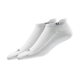 FootJoy Women's ProDry Roll Tab 2-Pack Socks, White, Fits Shoe Size 6-9