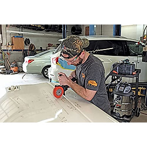 Dynabrade (NZ1) NitroZip Surface Conditioning/Decal Pinstripe Removal Tool | Right Angle, 0.5 hp 3500 RPM Pneumatic Motor | For Use with Eraser and Wire Wheels