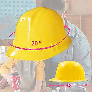 Novelty Place Construction Party Hats - Dress Up Soft Hats for Kids and Adults (Pack of 12)