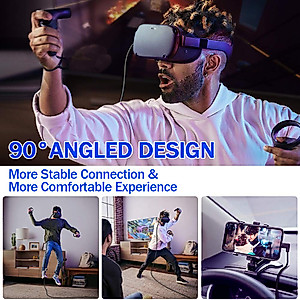 KZERO Link Cable 10 FT Compatible for Oculus Quest 2 Pico 4, PC/Steam VR, Transfer Link Cable VR for Quest 2 PC Data Transfer, USB 3.1 to USB C Cable for VR Headset and Gaming PC