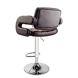 WSZJJ 2pcs Adjustable High Type with Disk armrest Square Backrest Button Design Bar Stools Spa Tattoo Facial Massage Salon Furniture