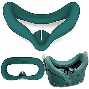 JYMEGOVR for Oculus Quest 2 Silicone Cover, Protective Cover Accessories for Meta VR, Multi Colors Soft Shell Skin, Controller Grips & Face Cover Set (Green)