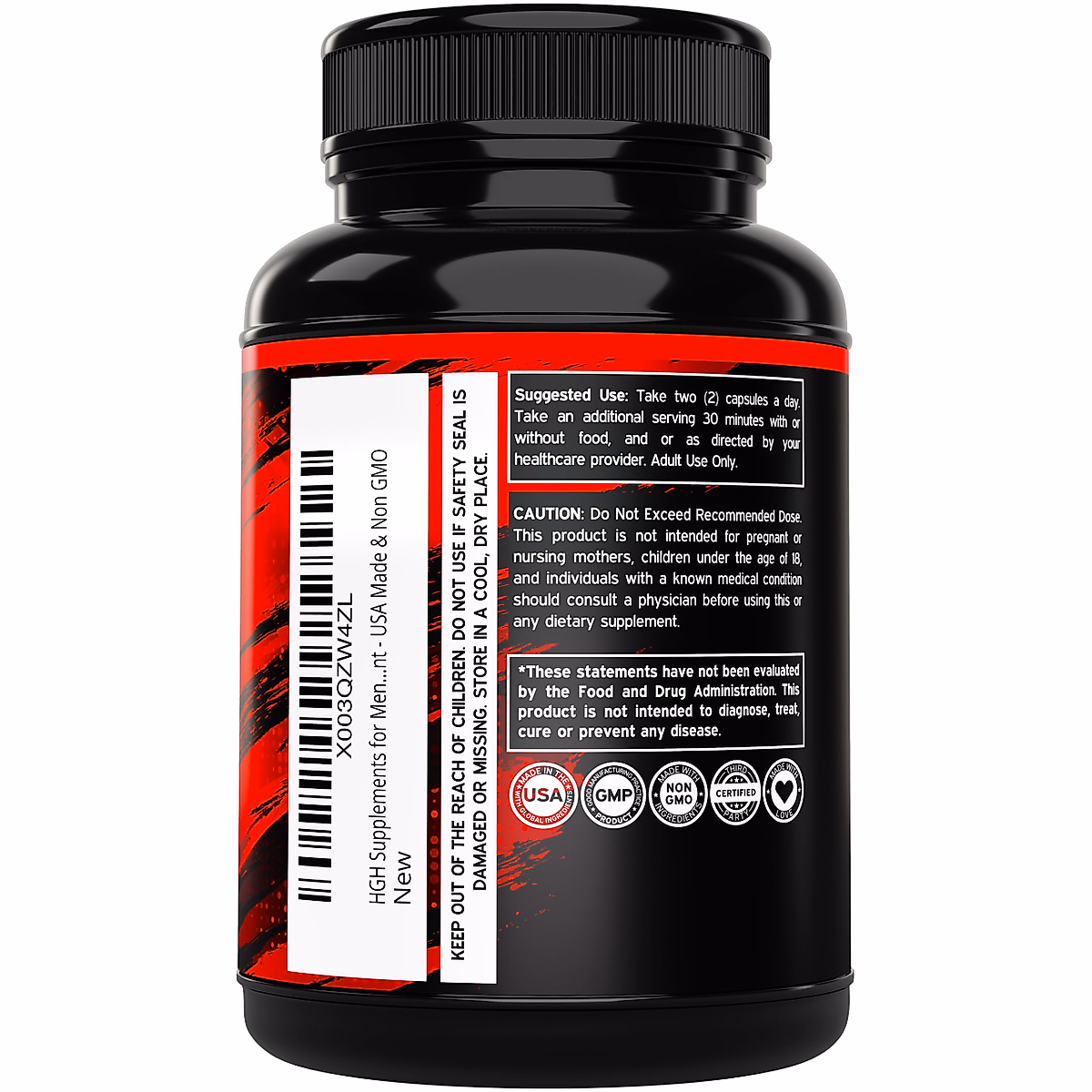 HGH Supplements for Men & Women (120 Count) 1500mg Support Muscle Growth & Healthy Levels of Human Growth Hormone - Promote Healthy Muscle & Recovery for Men Post Workout Supplement - USA Made