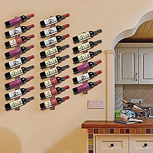 Suhnerbell Wine Rack Wall Mounted, Wall Wine Rack for 12 Wine Bottles Wood Wine Racks for Wall, Wine Holder Wall Mounted Wine Bottle Racks for Kitchen,Dining