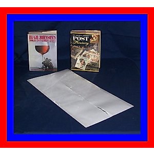 25 - 12" x 26" Brodart Archival Fold-On Book Jacket Covers -- Center-Loading, Clear, Mylar, Adjustable