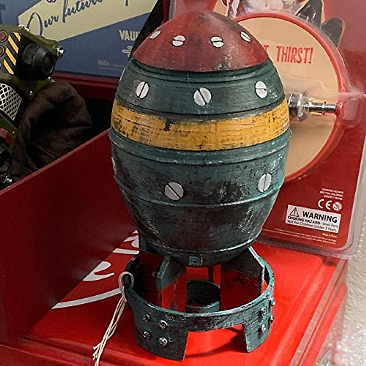 GQIXIA Mini Nuke Bomb Storage Box Fallout-Inspired,Retro Samll Bomb Shape Storage Bin,3D Mini Resin Storage Box Ornament Table Decoration,Best