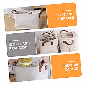 Zerodeko Box Storage Trash Can Fabric Child White