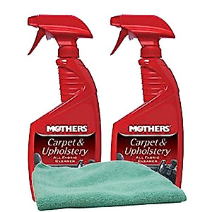 Mothers Carpet & Upholstery Cleaner (24 oz.) Bundle with Microfiber Cloth (3 Items)
